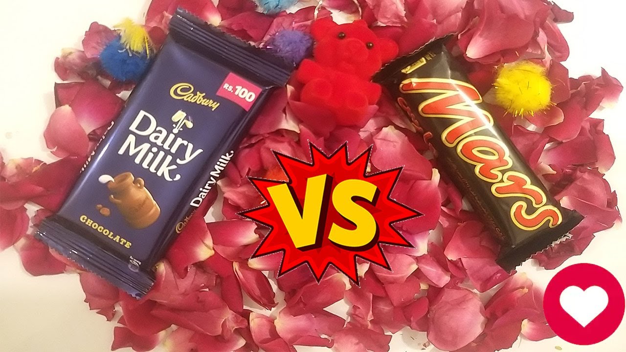 Valentines Day Special - Cadbury Dairy Milk v/s Mars (chocolate bar ...