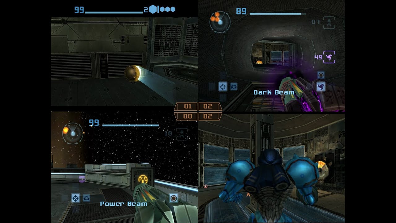 Metroid Prime 2: Echoes Gamecube 4 player VS mode All Stages 60fps ...