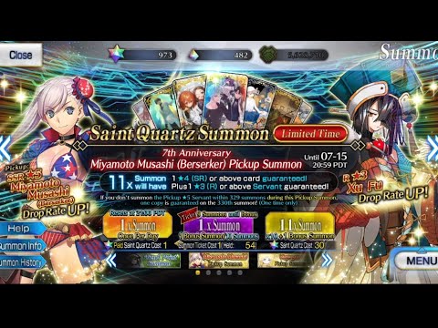 [FGO NA] Summer Musashi NP5 Rolls | FGO 7th Anniversary - YouTube