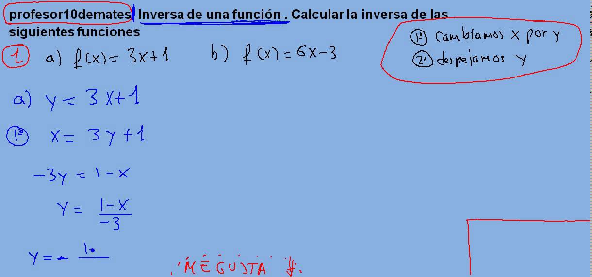 función inversa 01 - YouTube
