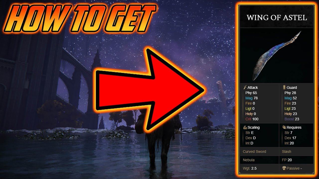 Elden Ring How To Get Wing Of Astel - YouTube