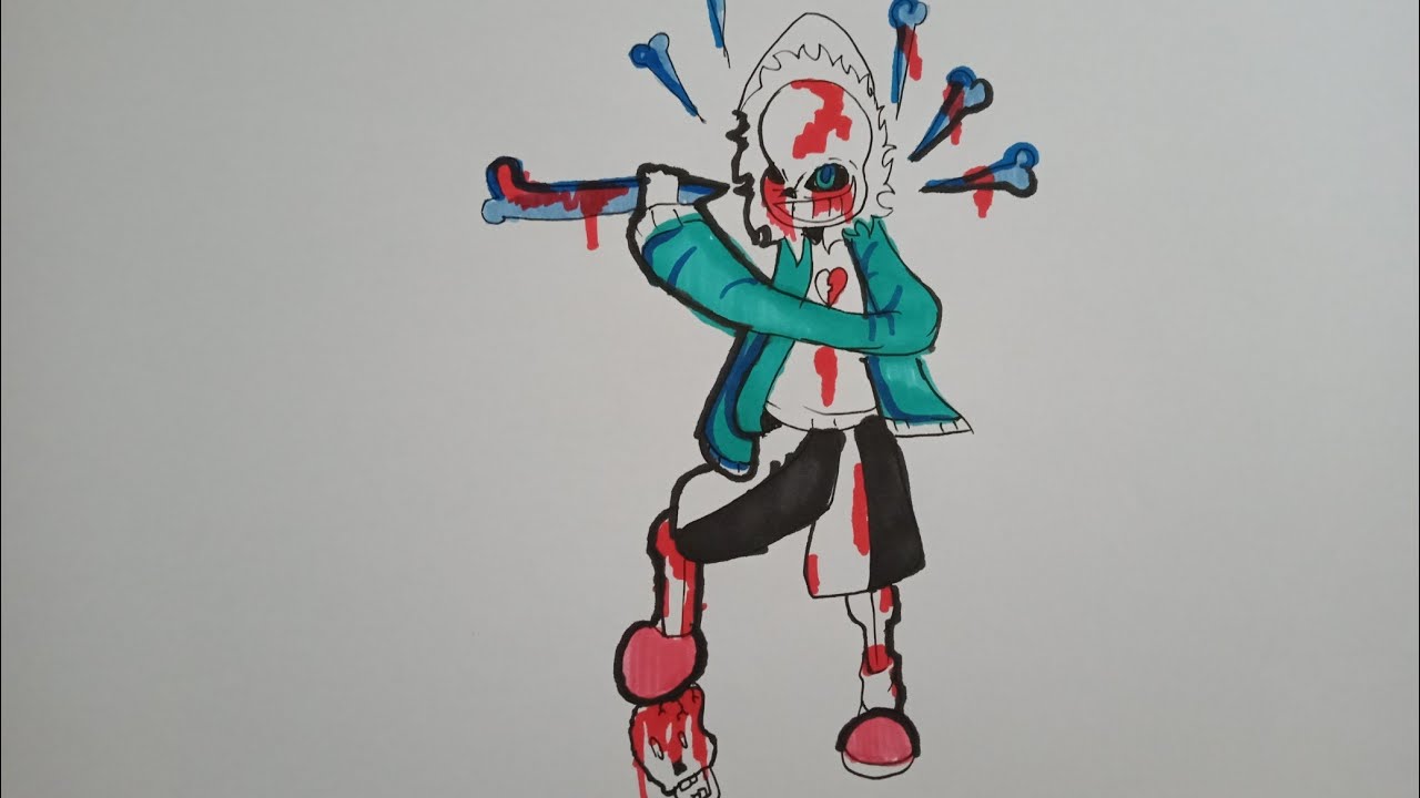 How to draw sans V4 50.5 very easy. Cách vẽ chế sans đơn giản - YouTube