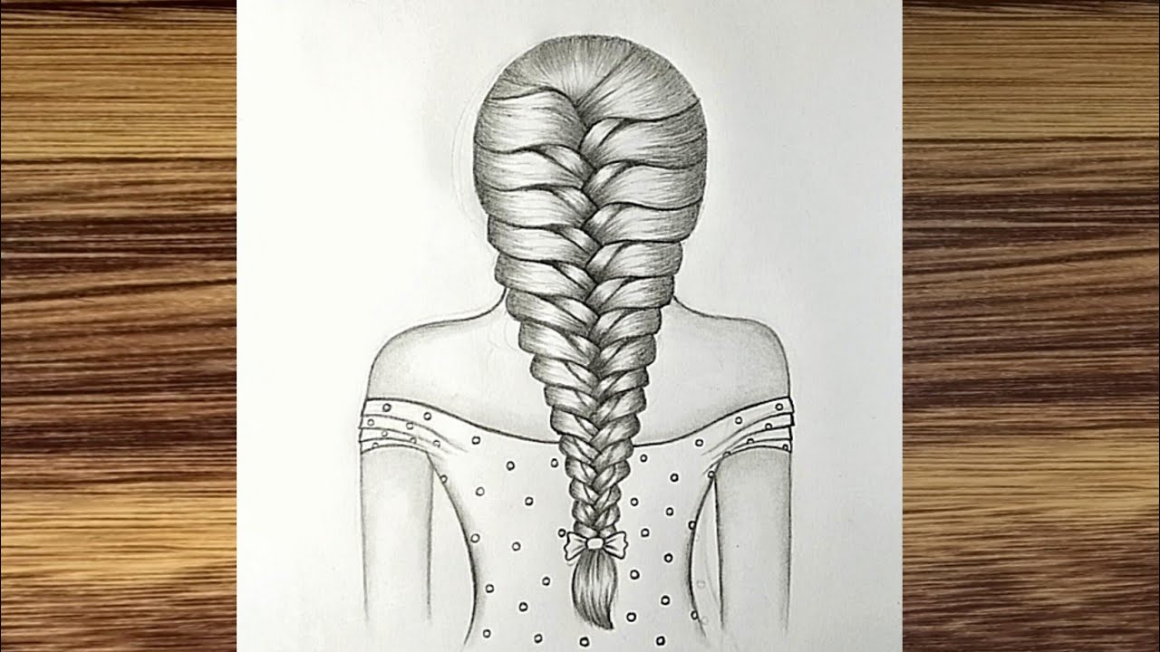 How to draw braids / Easy way to draw hair - step by step - YouTube