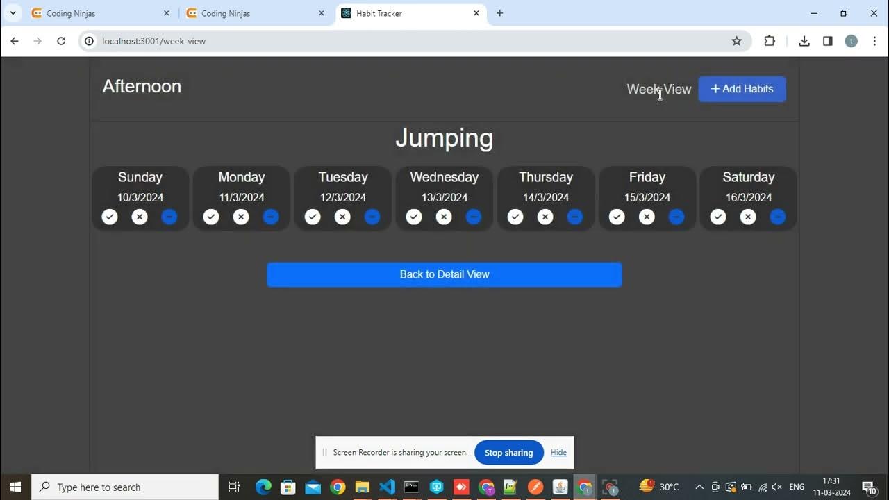 habit Tracker Coding Ninjas - YouTube