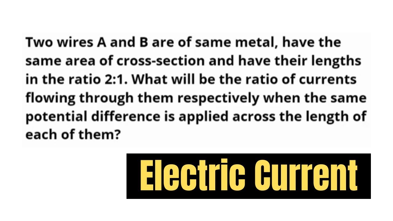 Electric Current | Conceptual Question 1| Physics - YouTube