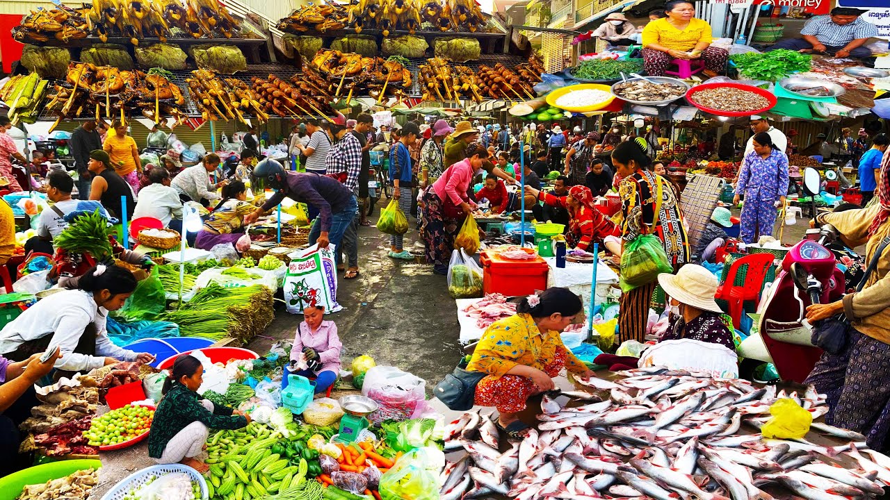 Cambodian Countryside Market Food Compilation, Best Exploring Cambodian ...