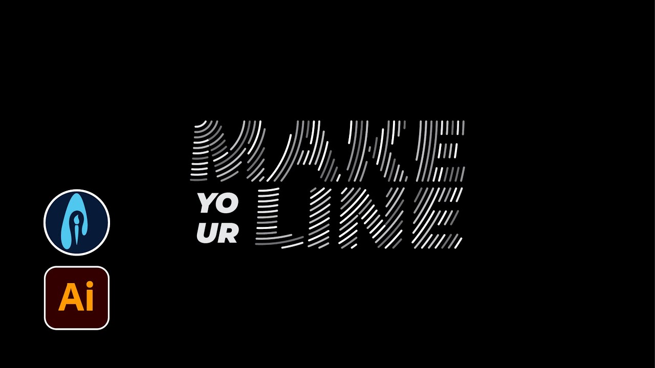 How To Fill Text With Lines In Illustrator YouTube How To Fill Text With Lines In Illustrator YouTube