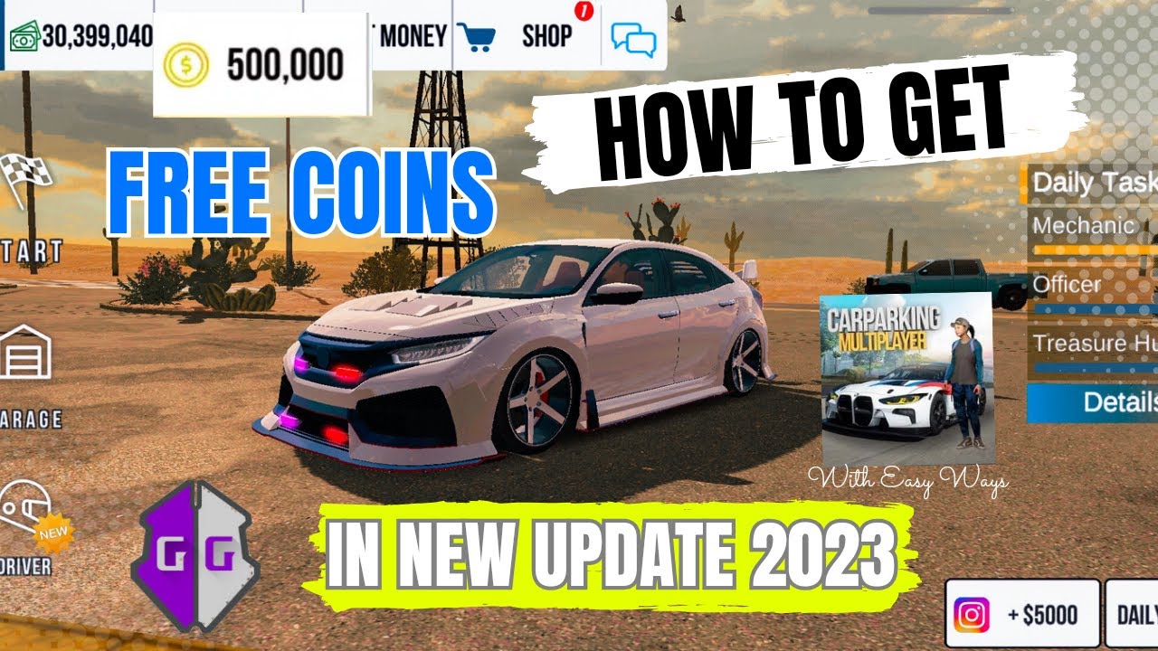 Tutorial; Get Free Coin In New Update Car Parking Multiplayer || Easy ...