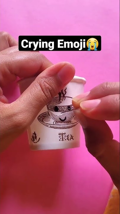 How to make crying cup 🍵 😭| sad cup #shorts - YouTube
