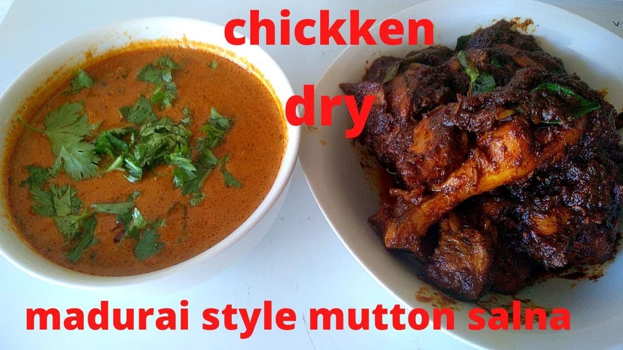 Madurai Style Mutton Salna | Chicken Dry | Ans kitchen | Tamil - YouTube