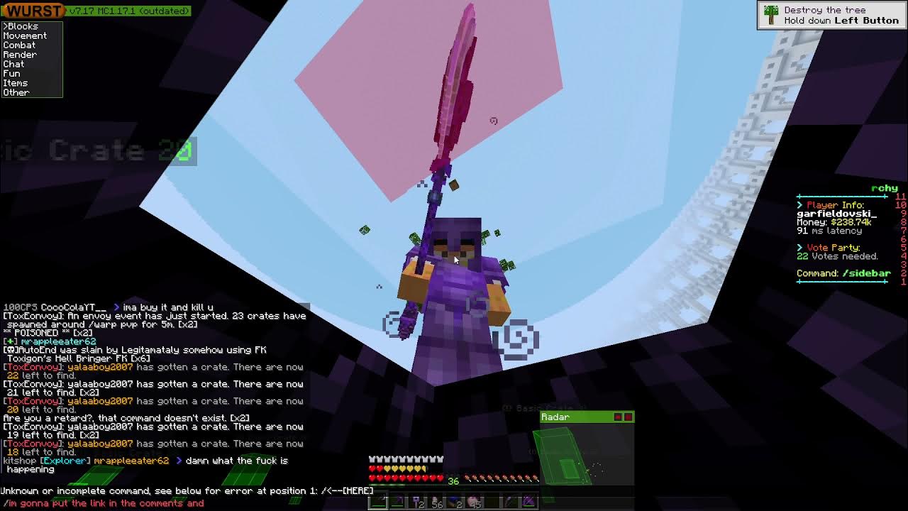 the best free minecraft hacked client for anarchy servers - YouTube