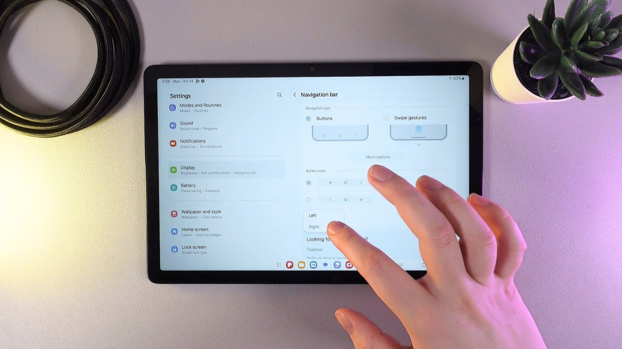 How to Change Navigation Buttons Position on Samsung Tab A9+ - YouTube