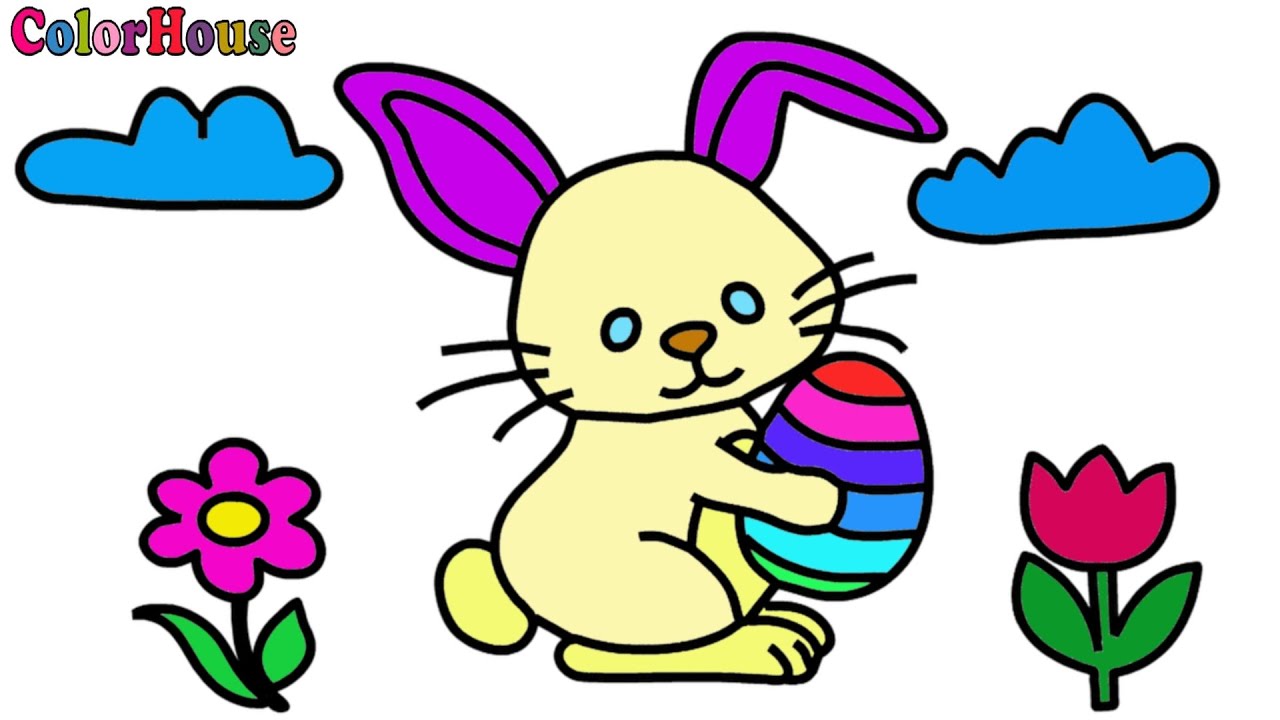 HOW TO DRAW A CUTE BUNNY || BUNNY RABBIT DRAWING, PAINTING AND COLORING ...