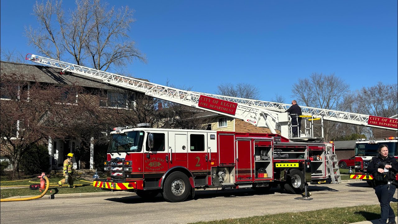 On scene with Elgin fire dept. for a working fire mabas box alarm - YouTube