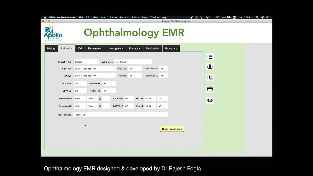 Simple Ophthalmology EMR for the Single Practitioner - YouTube