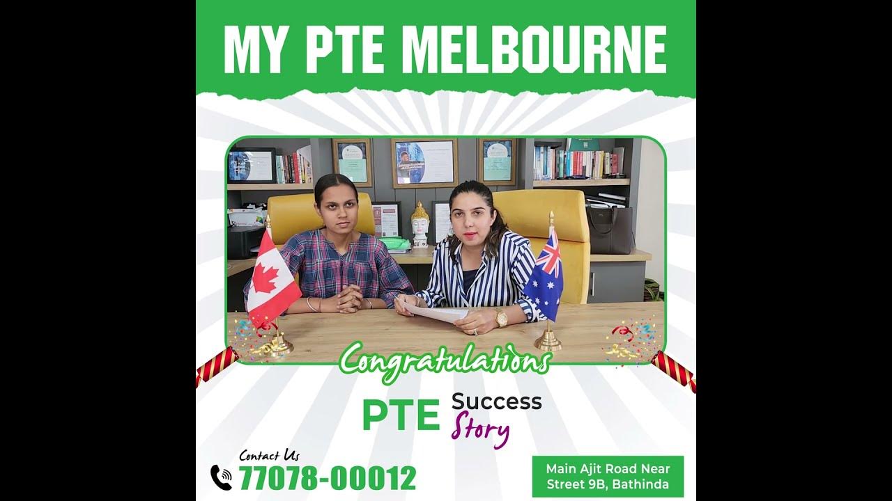 Congratulations 🎉 Gurrehmat Kaur Brar, for Overall 9.0 Band in PTE at MY PTE MELBOURNE, Bathinda ...