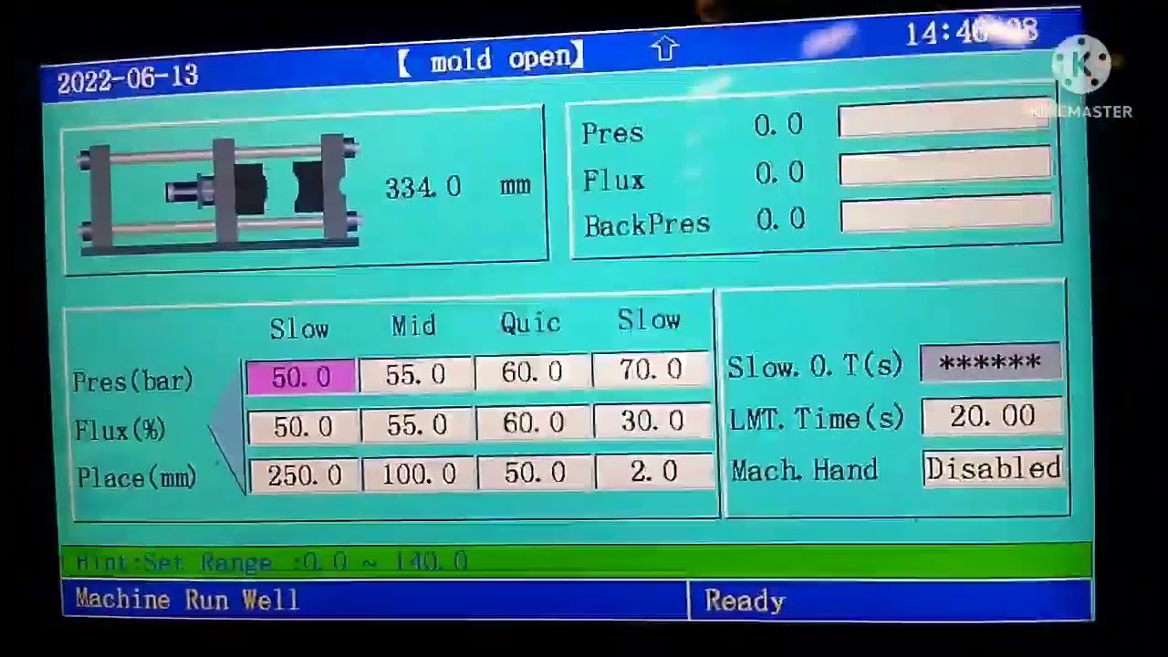 PARAMETER MOLD OPEN DAN MOLD CLOSE pada injection molding - YouTube