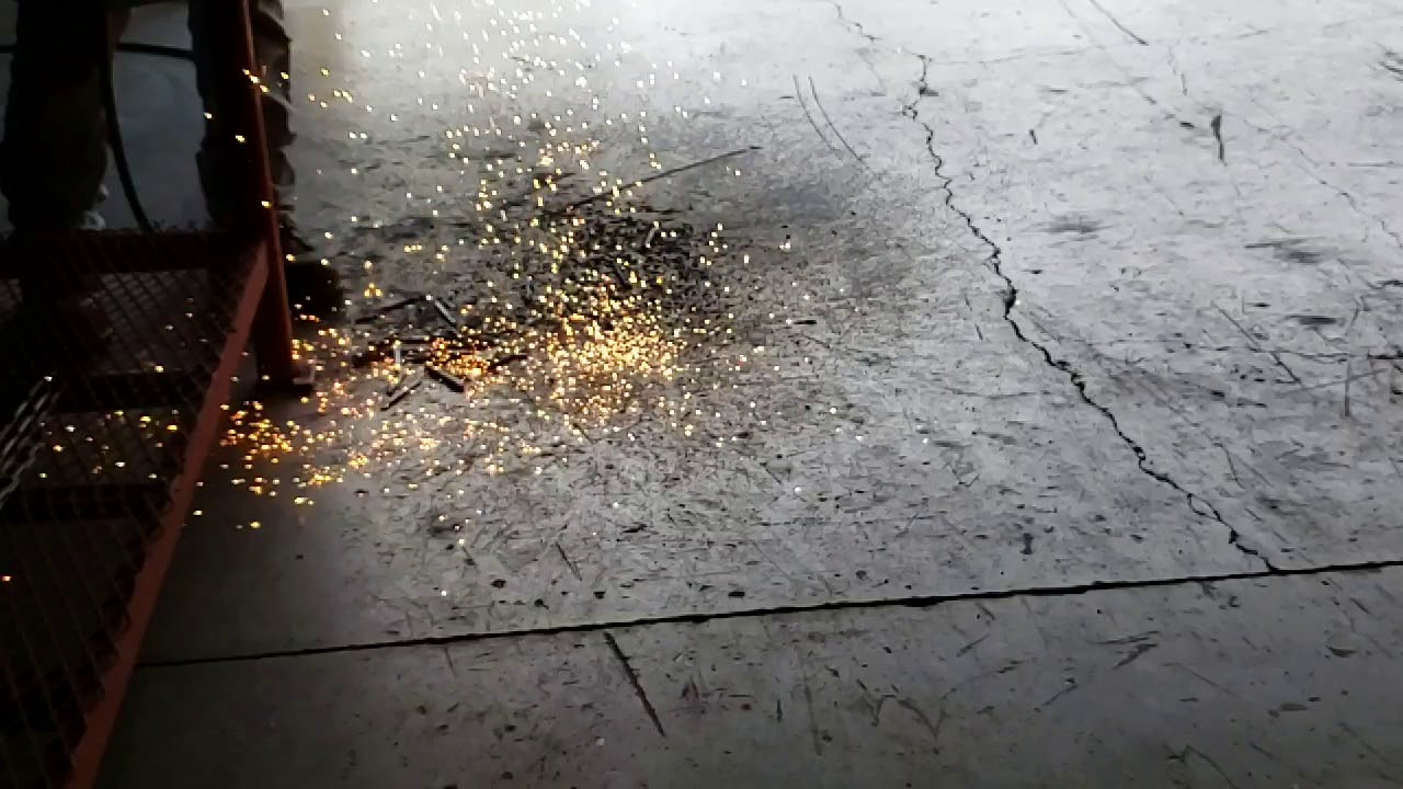 Sparks hitting the ground - YouTube