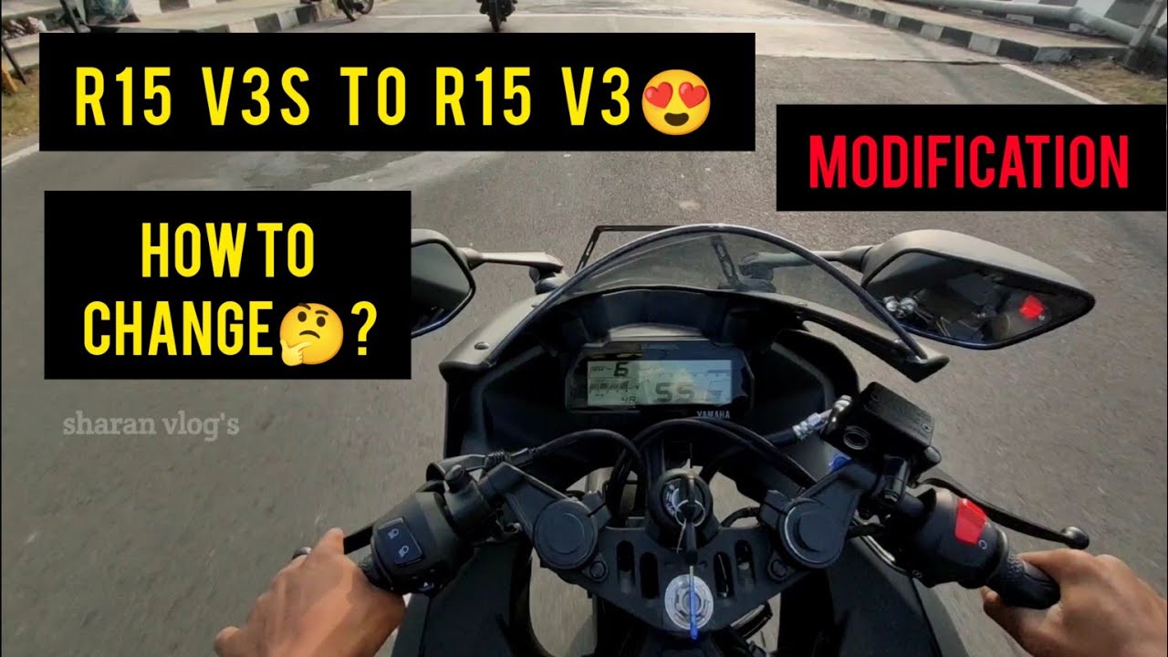 R15 v3s to R15 v3 dark knight🔥||modification 😍||sharan vlog's - YouTube