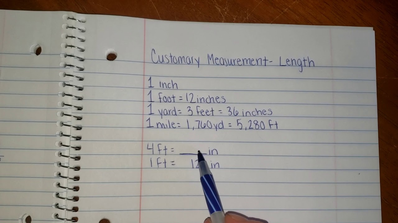 Customary Measurement- Length - YouTube