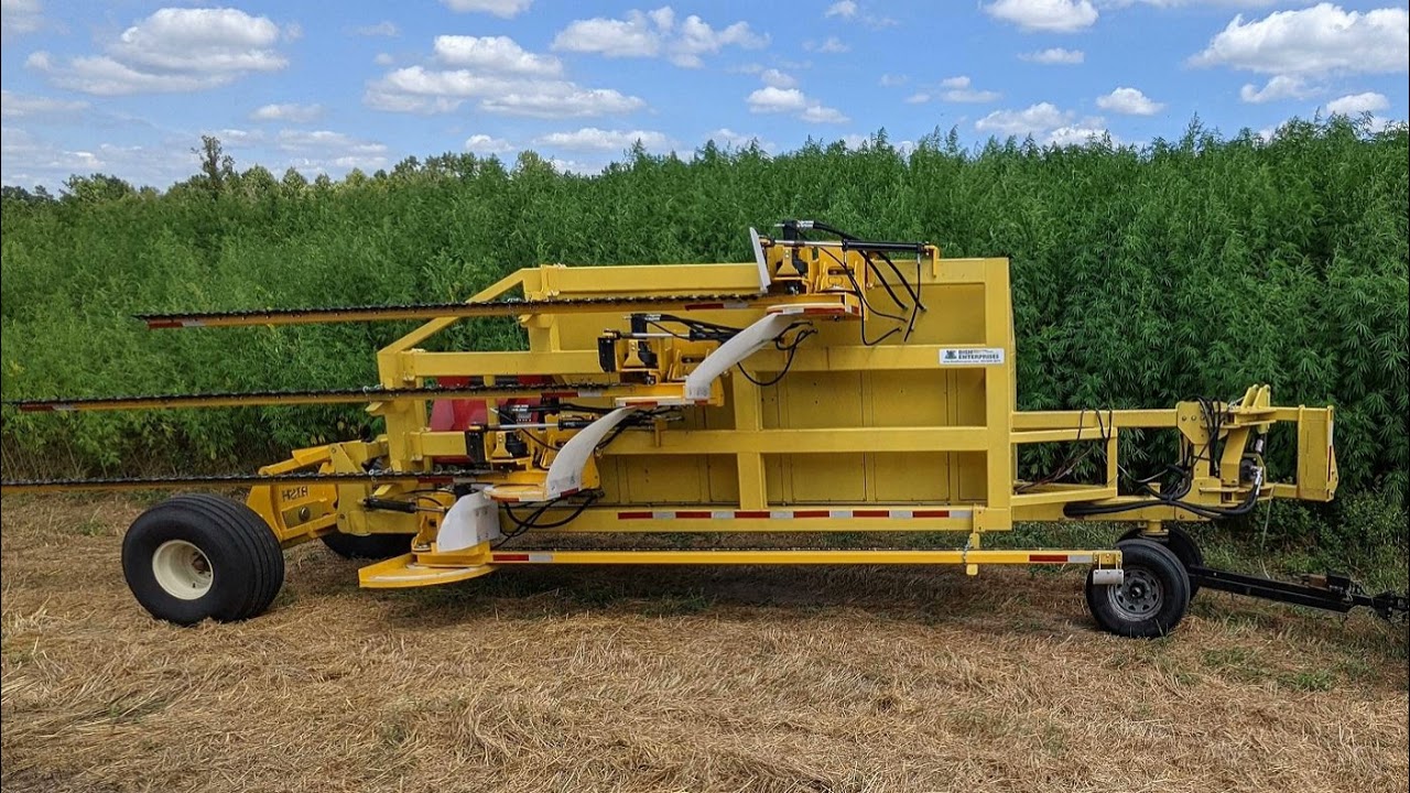 Multi-Height Hemp Harvester - YouTube