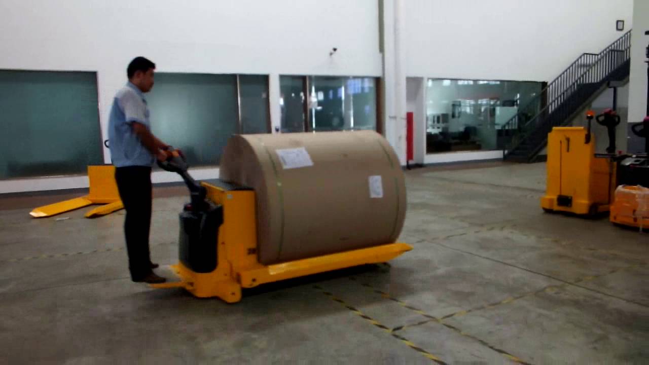ZOWELL brand Electric Paper Roll Pallet Truck Operation Video - YouTube