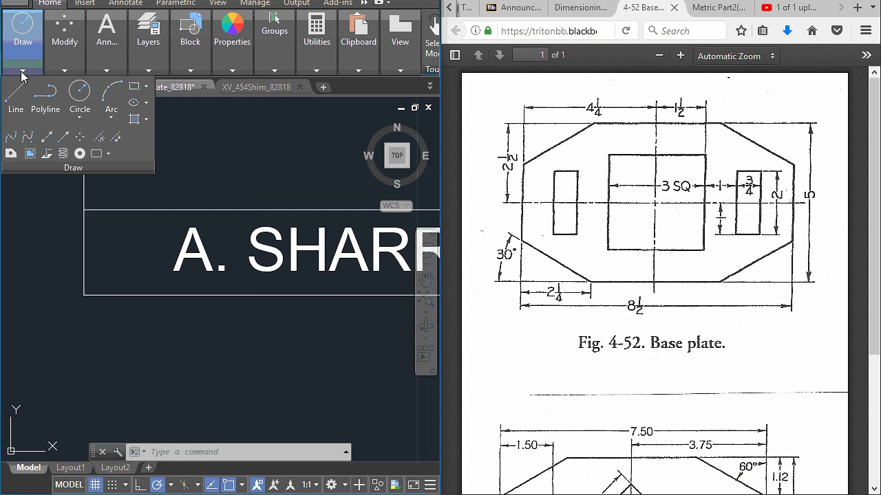 Dimensioning and Printing with Line Weights in AutoCAD 2019 - YouTube