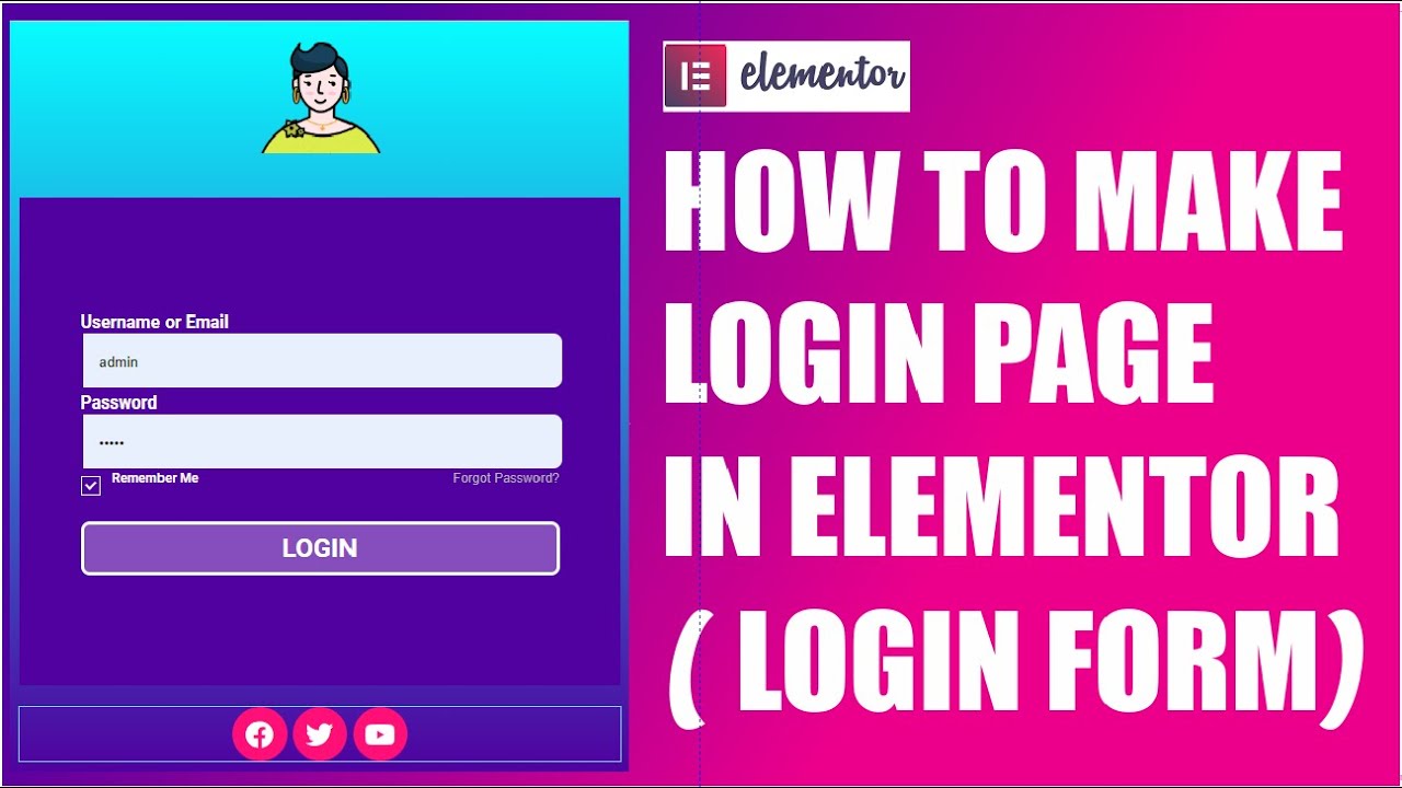 HOW TO CREATE A LOGIN PAGE IN ELEMENTOR LOGIN FORM YouTube how-to-create-a-login-page-in-elementor-login-form-youtube