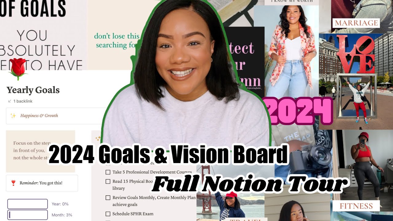 2024 Goals & Intentions | FREE Notion Template + 2023 Recap, 2024 Goals ...