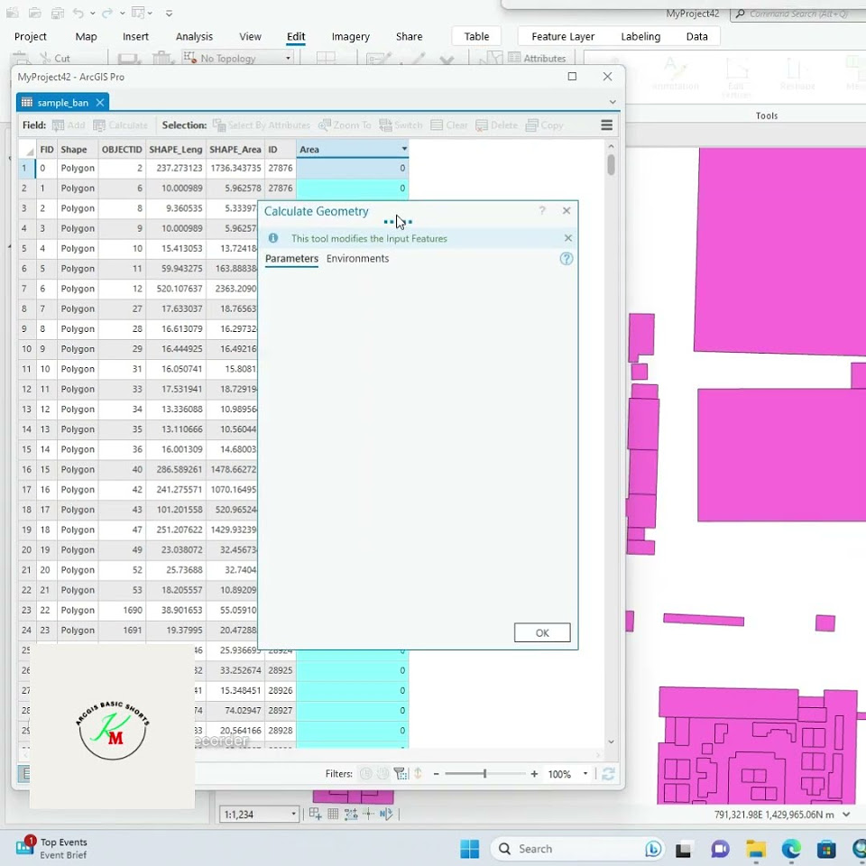 How to Calculate Area in ArcGIS pro - YouTube