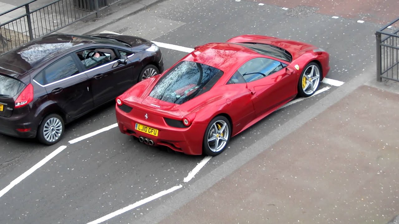 Stupid Ferrari 458 Italia driver in London - 1080p - YouTube