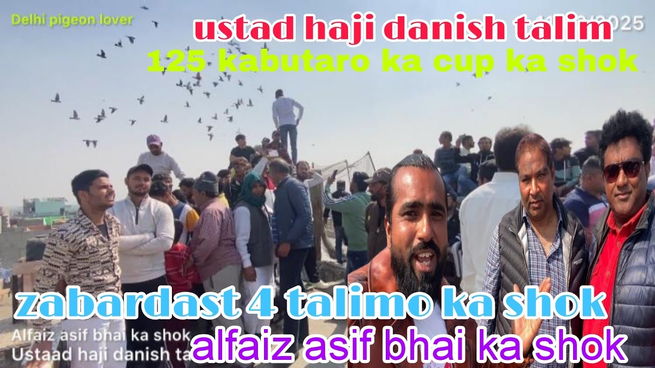 Ustaad haji danish talim | alfaiz asif bhai ka shok 125 kabutar ki daud ...