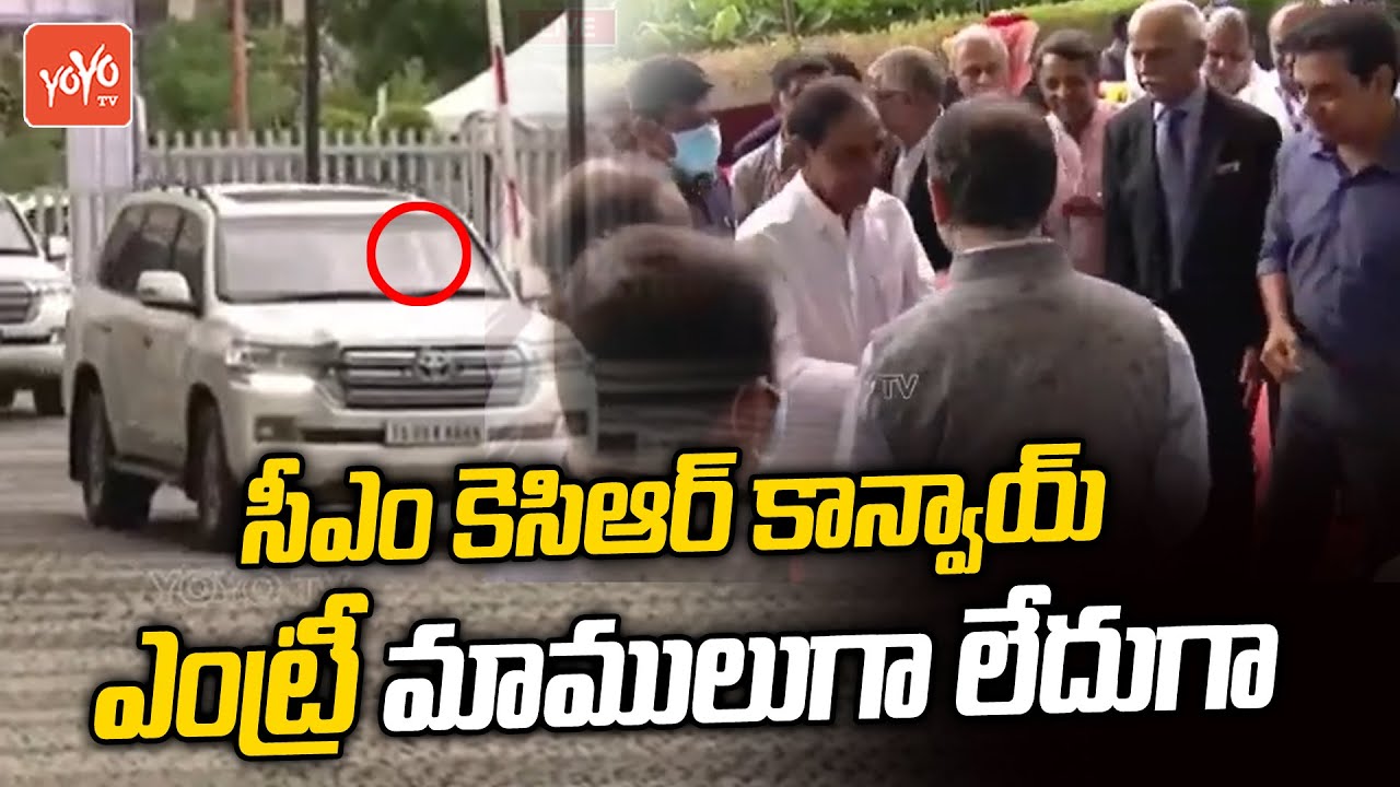 CM KCR Entry Grand Entry | KCR Convoy | KCR Inauguration of New ...