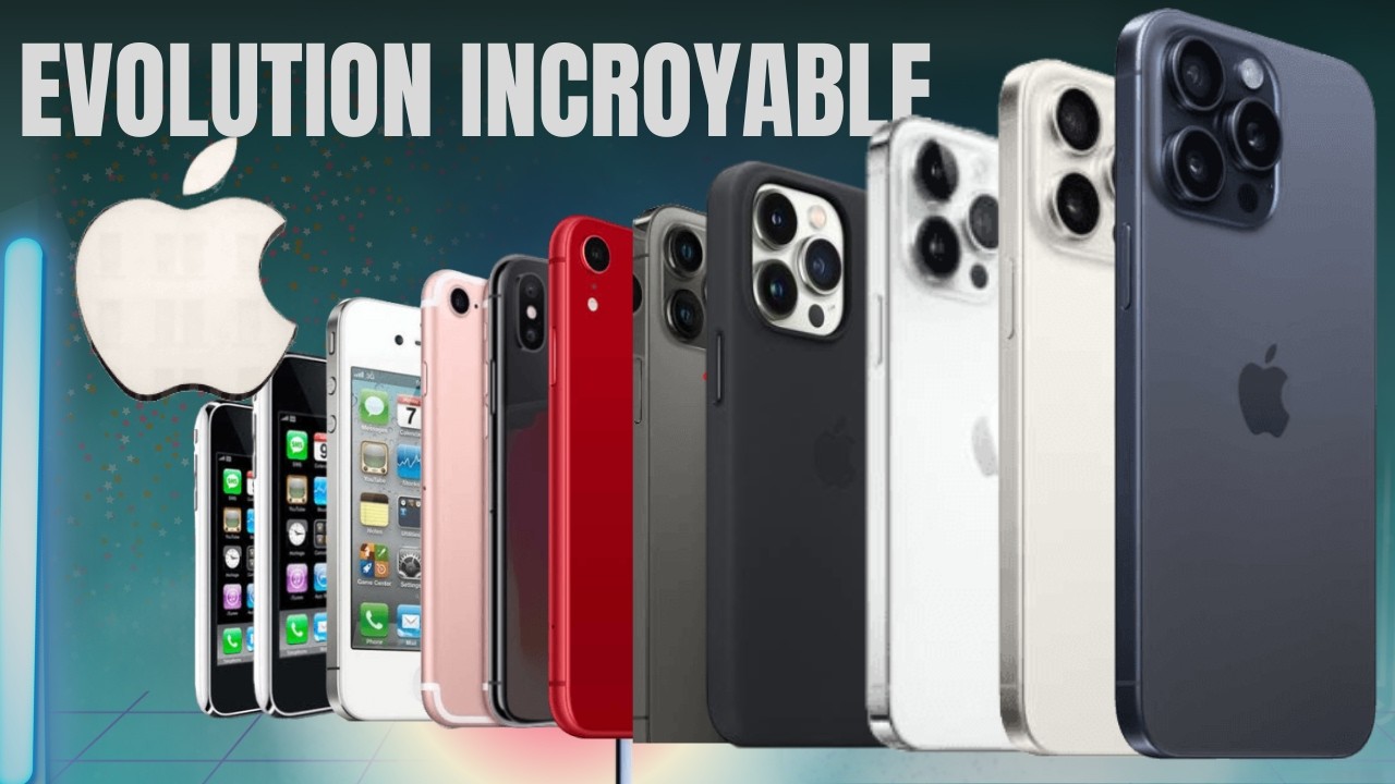 Évolution incroyable de l'iPhone ( De l'iPhone original à l'iPhone 15 ...