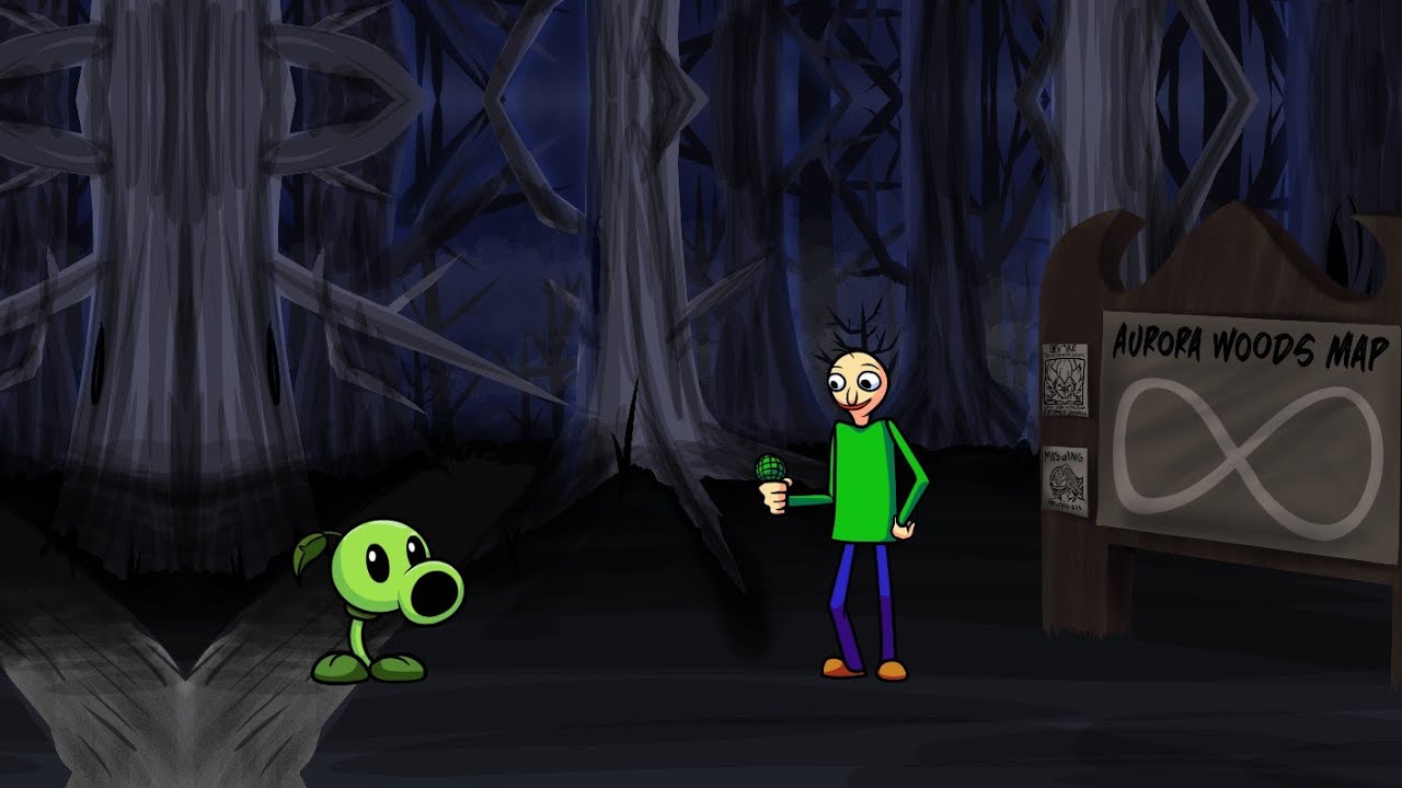 fnf Aurora but Baldi and pea shooter sings it+MIDI - YouTube