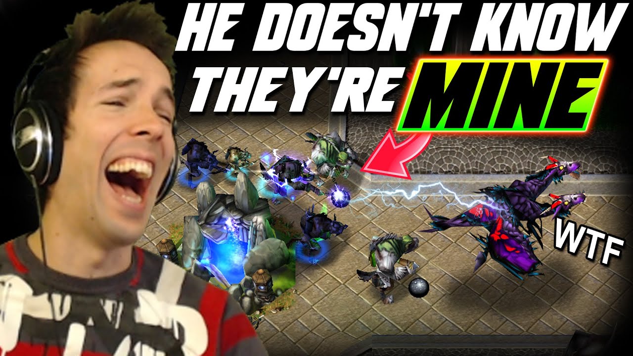 TAKING OVER the neutral creeps but acting normal! - WC3 - Grubby - YouTube