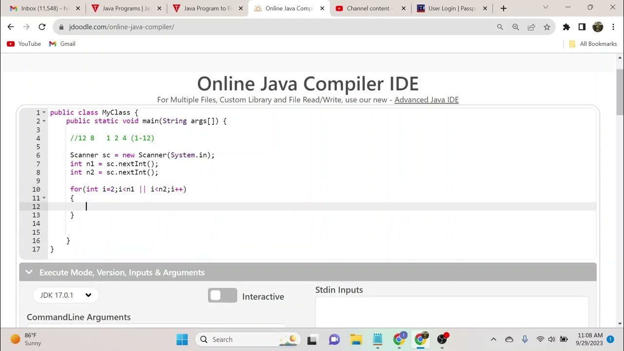 Write a program for GCD or HCF in java - YouTube