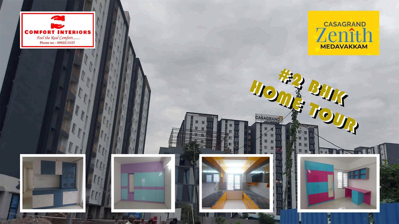 #2bhk Interior Home Tour CasaGrand Zenith | Comfort Interiors |Best Interiors in Chennai ...