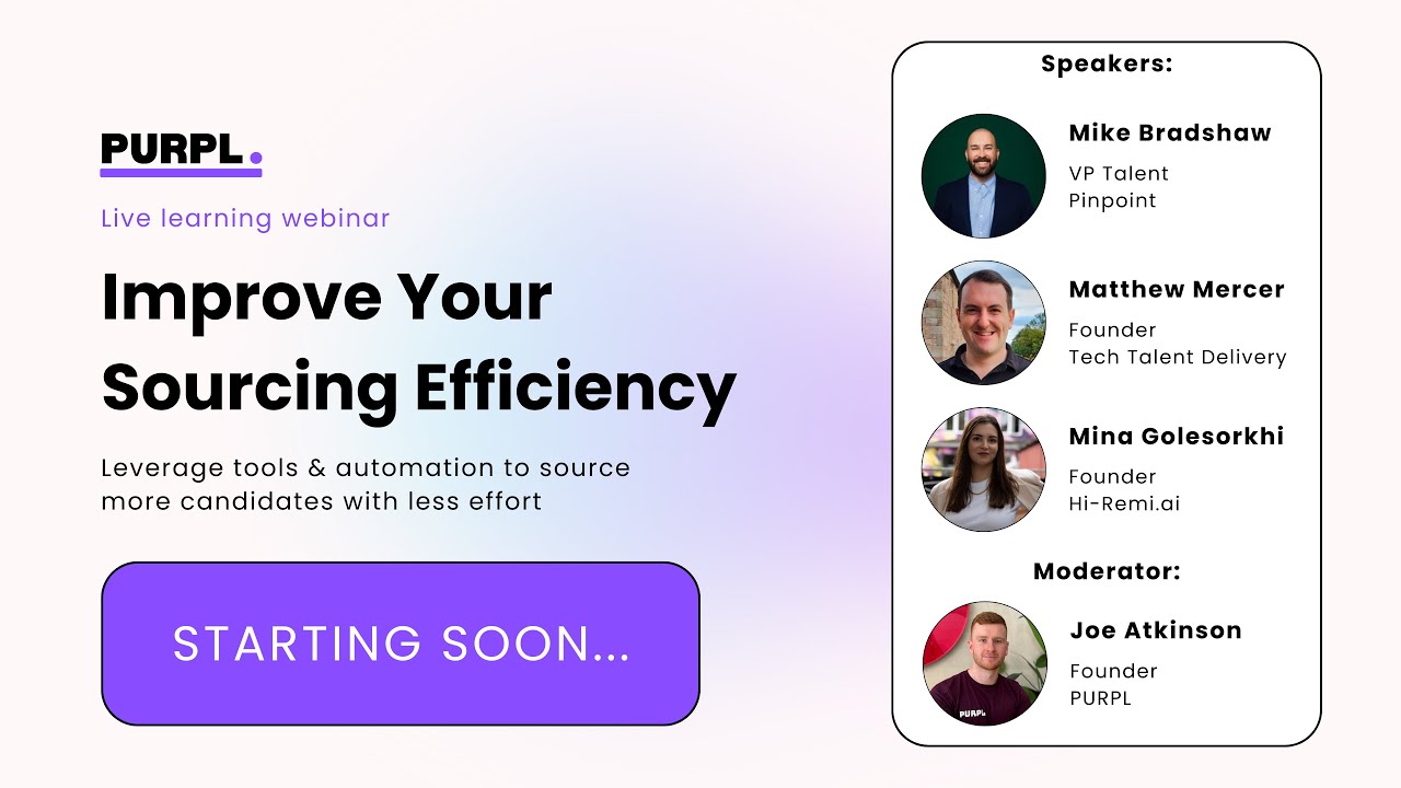 How to Improve Sourcing Efficiency | Purpl Webinar - YouTube