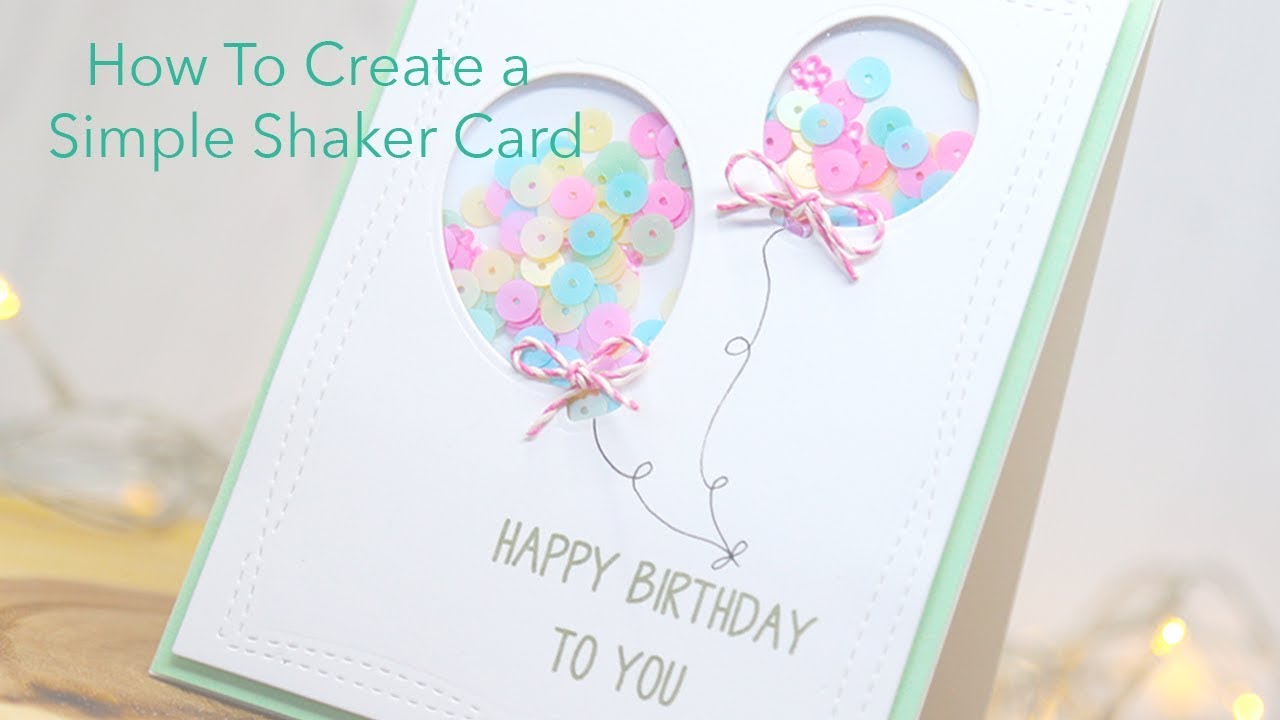How To Create Simple Shaker Cards - YouTube