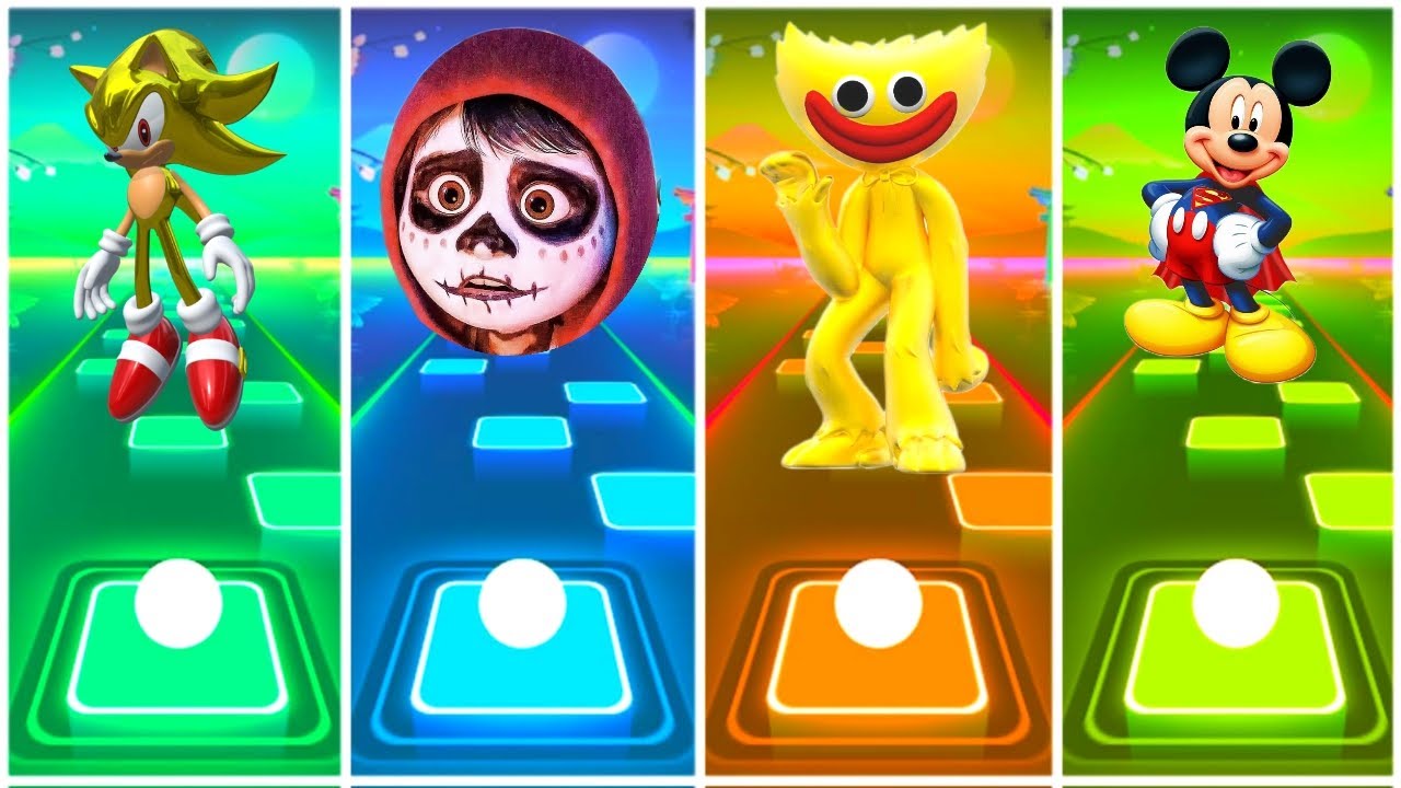 Sonic The Werehog 🆚 COCO Encanto 🆚 Poppy Playtime 🆚 Mickey Mouse Tiles ...