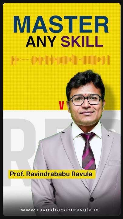 Master any skill | Prof. Ravindrababu Ravula - YouTube