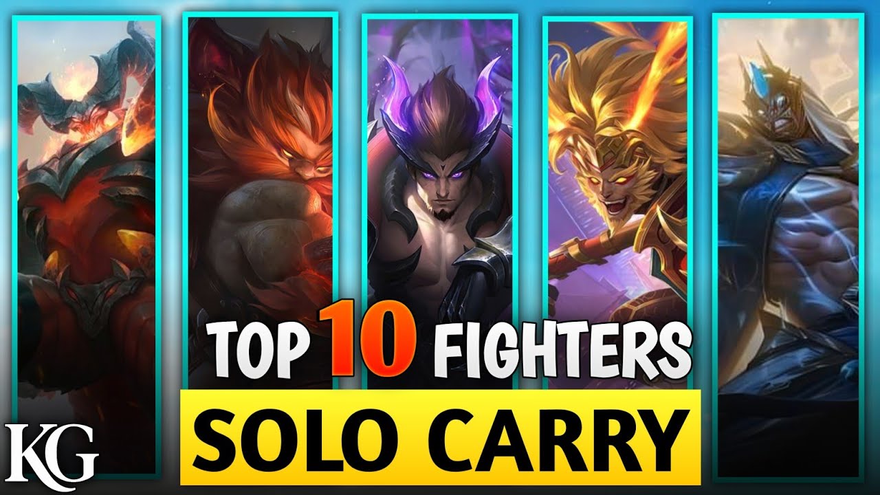 TOP 10 FIGHTERS WHO CAN SOLO CARRY IN MLBB/MOBA 5V5 - YouTube