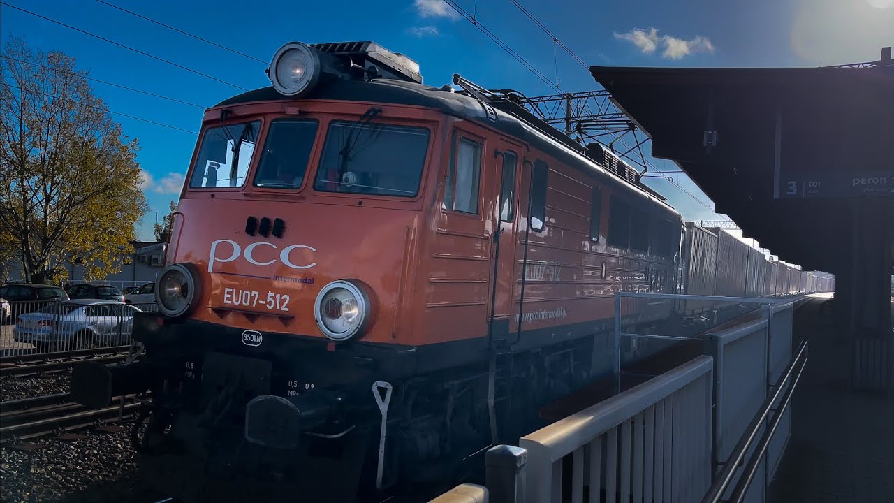 Kontenery w Pruszczu Gdańskim 🛤️ EU07-512 PCC INTERMODAL & Siemens ...