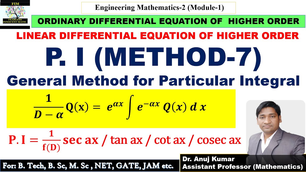 Particular Integral ||Special Case || Method-7|| Linear Differential ...