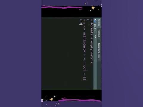 How to create an empty matrix in R programming - YouTube