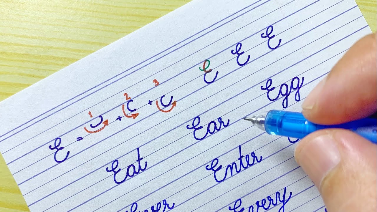 Learn to write English cursive writing for beginners step by step ...