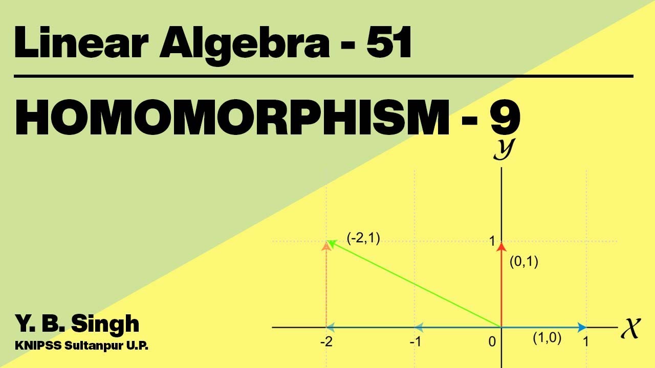 Linear Algebra 51 - HOMOMORPHISM 9/9, ALGEBRA | Y.B. Singh, KNIPSS ...