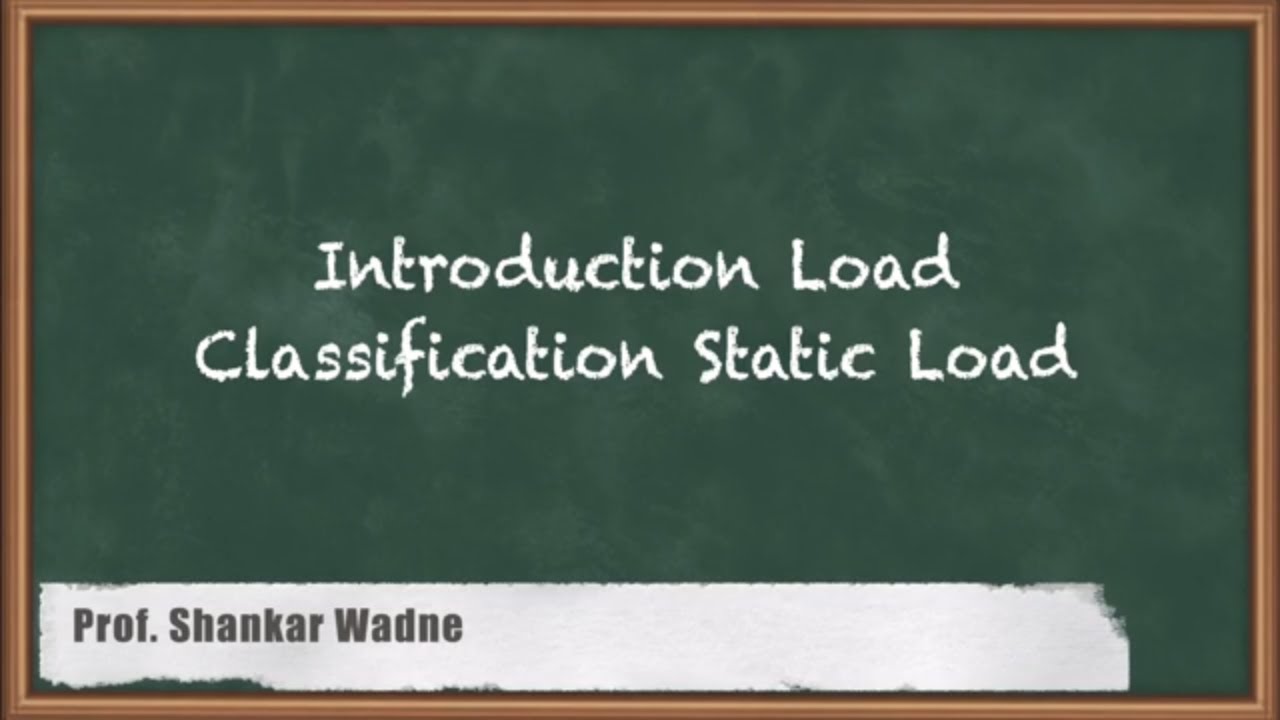 Introduction Load Classification Static Load | Introduction Machine ...