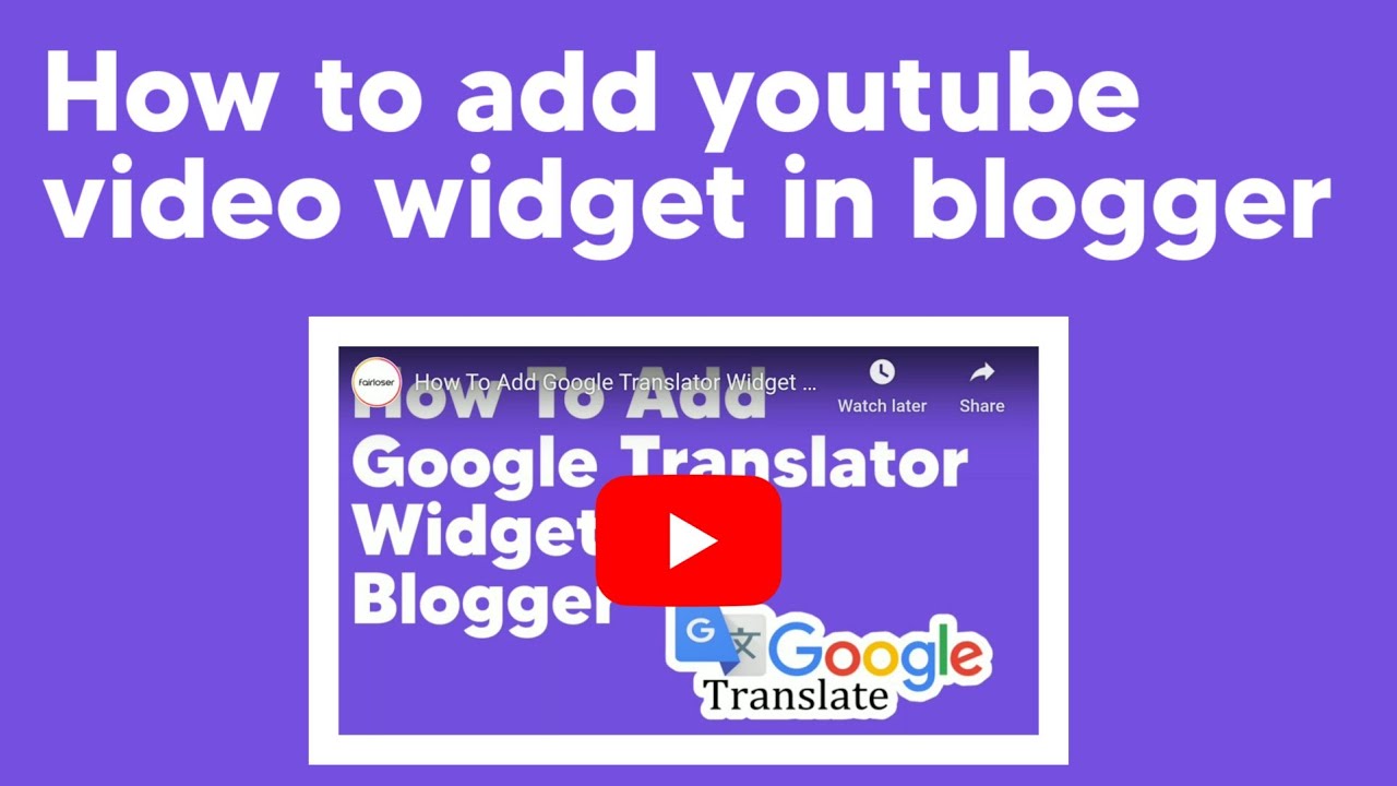 How To Add YouTube Video Widget In Blogger |Hindi - YouTube